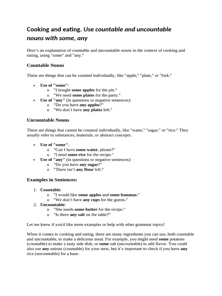 Cooking and Eating | PDF