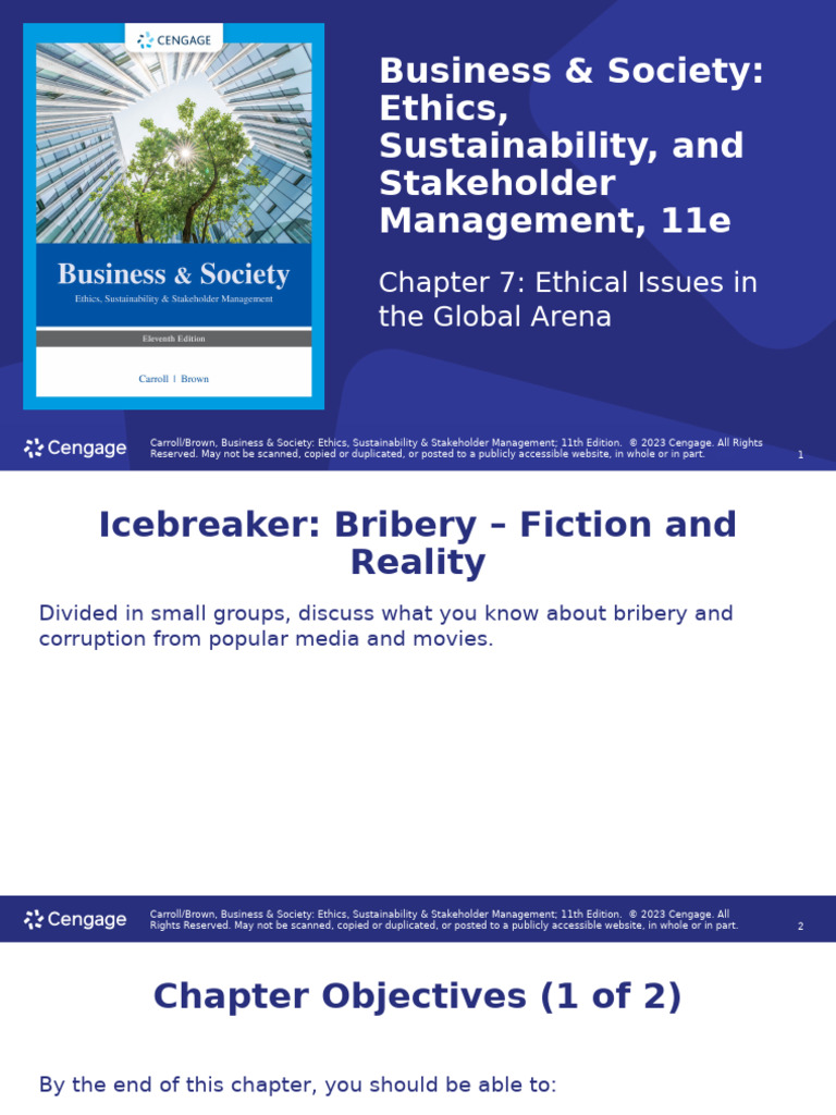 Chapter 7. Ethical Issues in the Global Arena | PDF | Bribery | Corruption