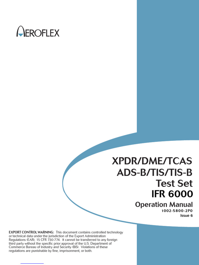 ifr_6000 | PDF | Electromagnetic Interference | Voltage