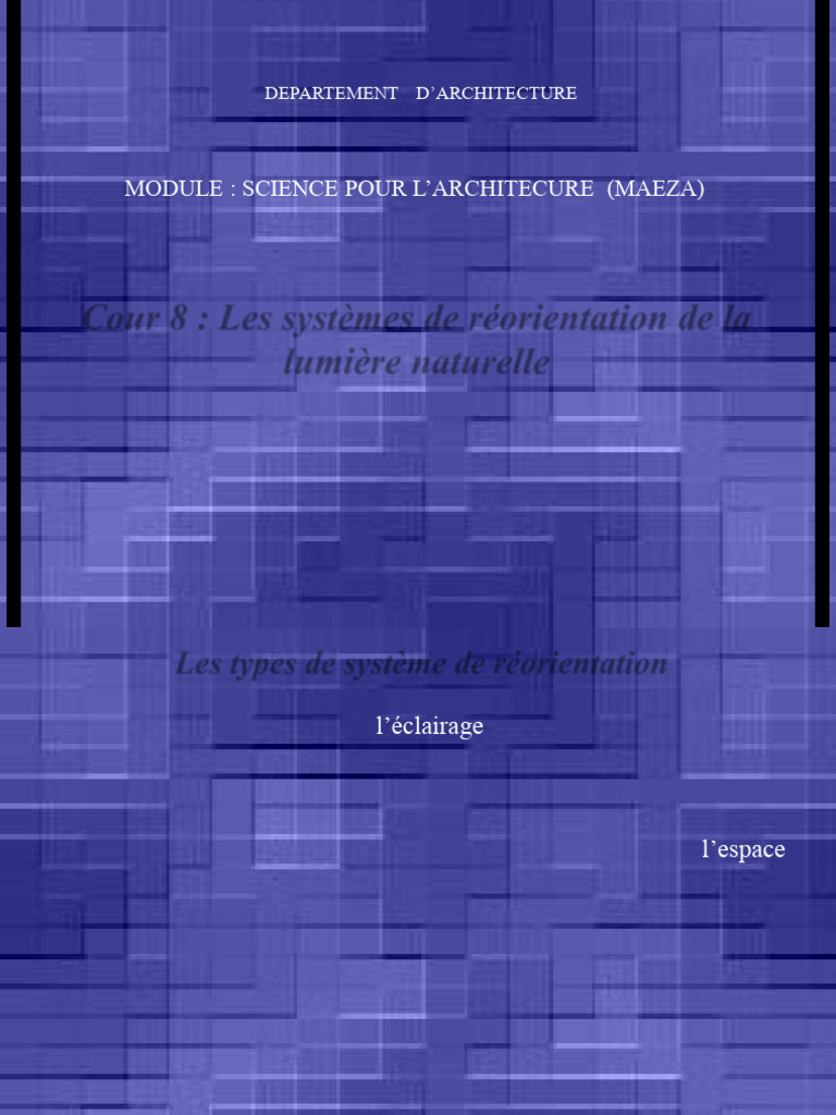 Cour-8-les-systèmes-de-réorientation-LN | PDF | Lumière | Fenêtre
