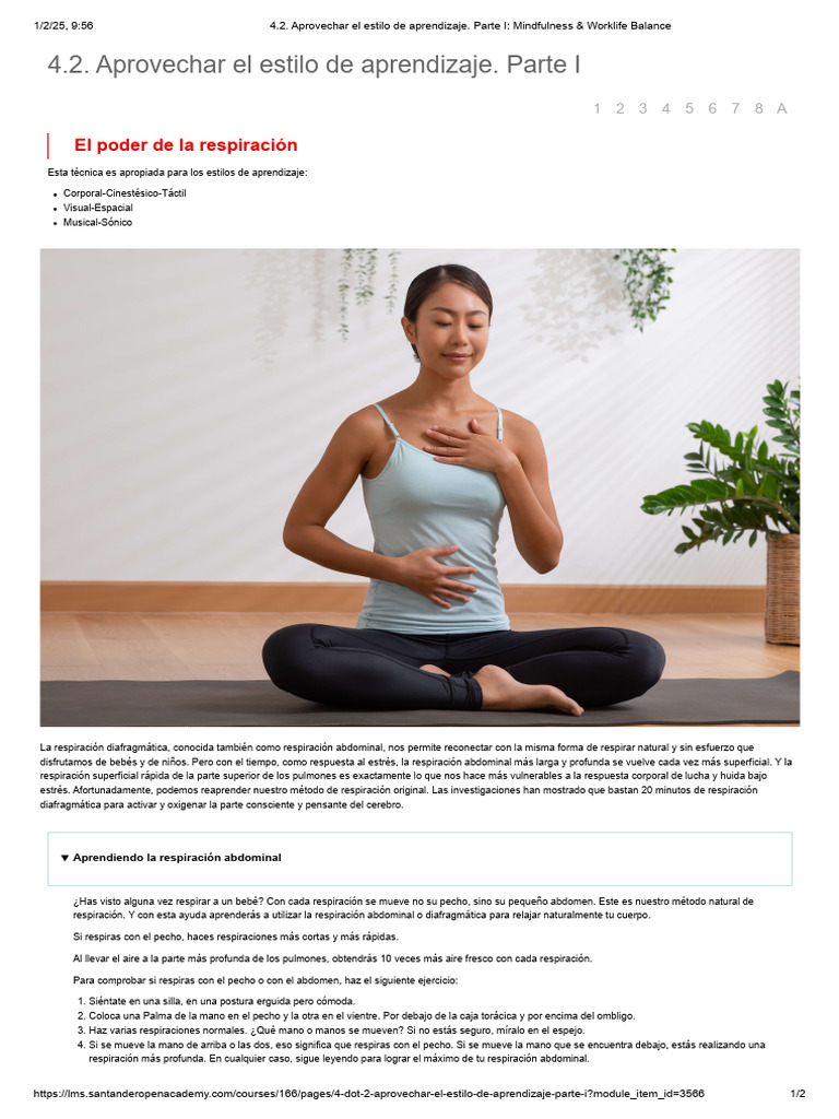 4.2. Aprovechar El Estilo de Aprendizaje. Parte I_ Mindfulness & Worklife Balance | PDF ...