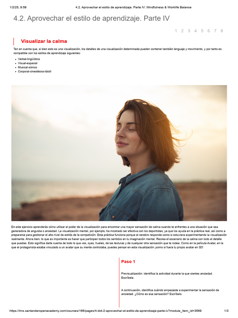 4.2. Aprovechar El Estilo de Aprendizaje. Parte IV - Mindfulness & Worklife Balance | PDF ...