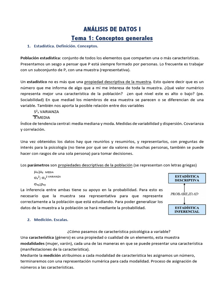 Introducción a la Estadística y Variables | PDF | Muestreo ...