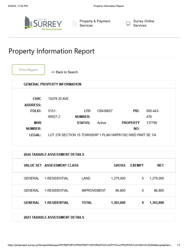 Property Information Report | PDF