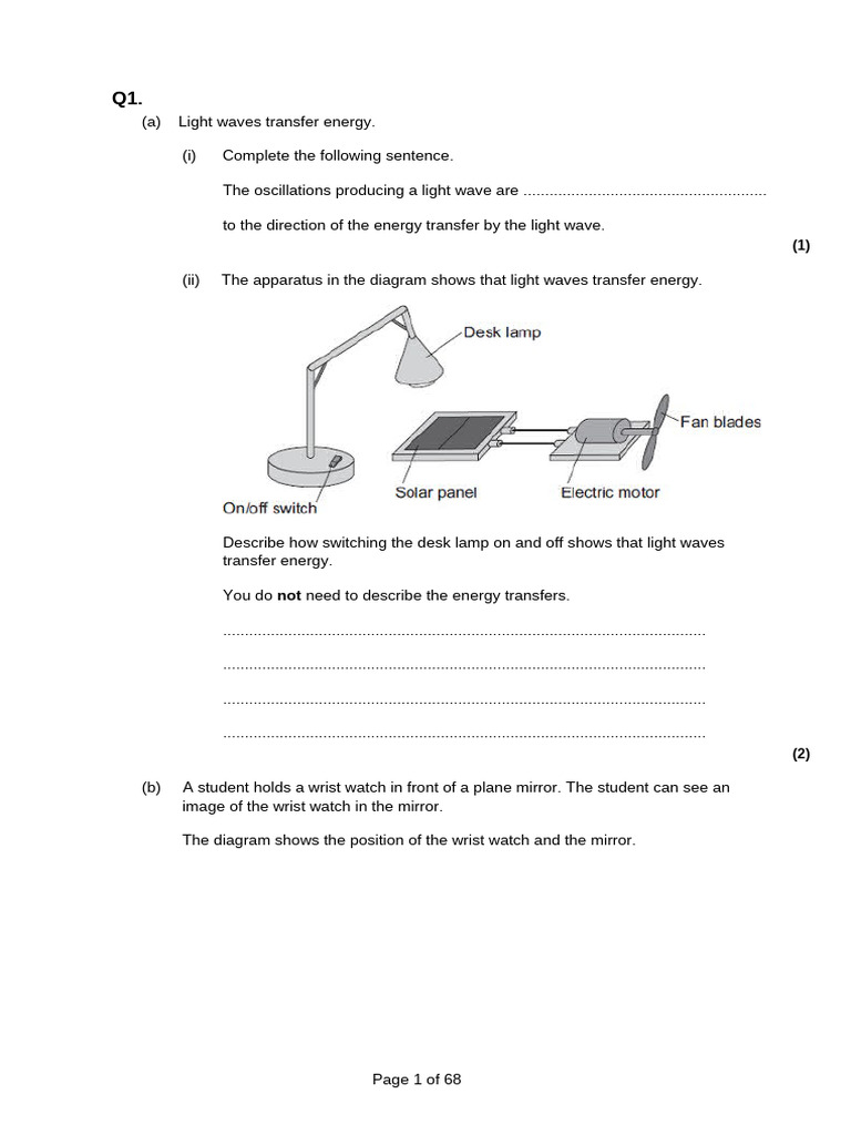 Desk Lamp Demonstrates Light Energy Transfer | PDF | Mirror ...