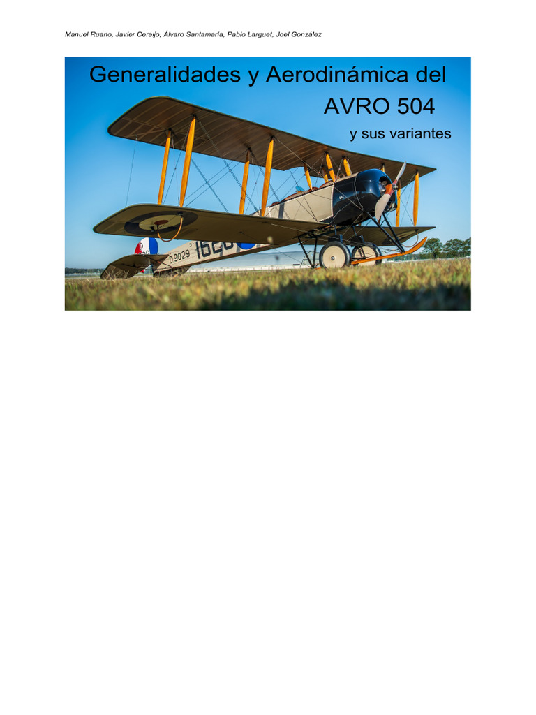 Avro 504 pdf | PDF | Bombardeo | Aeronave