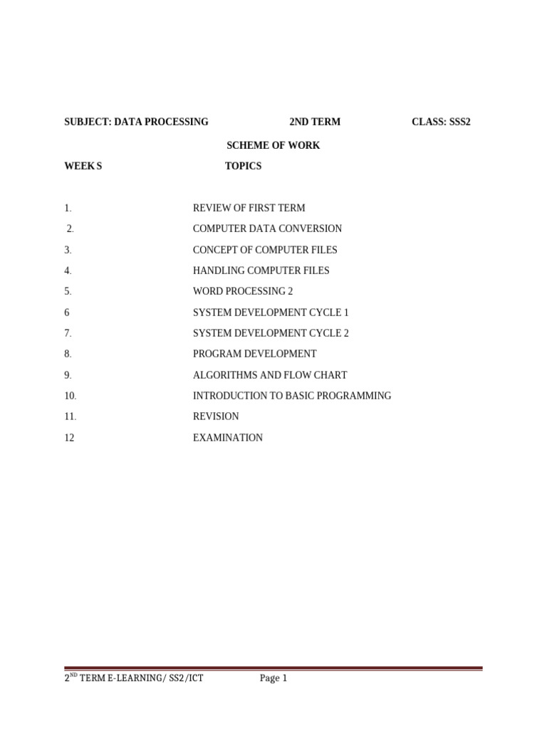 2ND Term S2 Data Processing | PDF | Computer Data Storage | Computer File