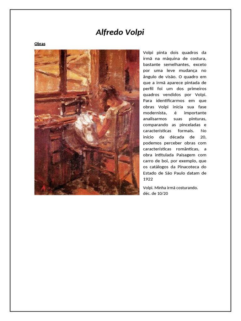 Alfredo Volpi | PDF | Pinturas | Realismo (artes)