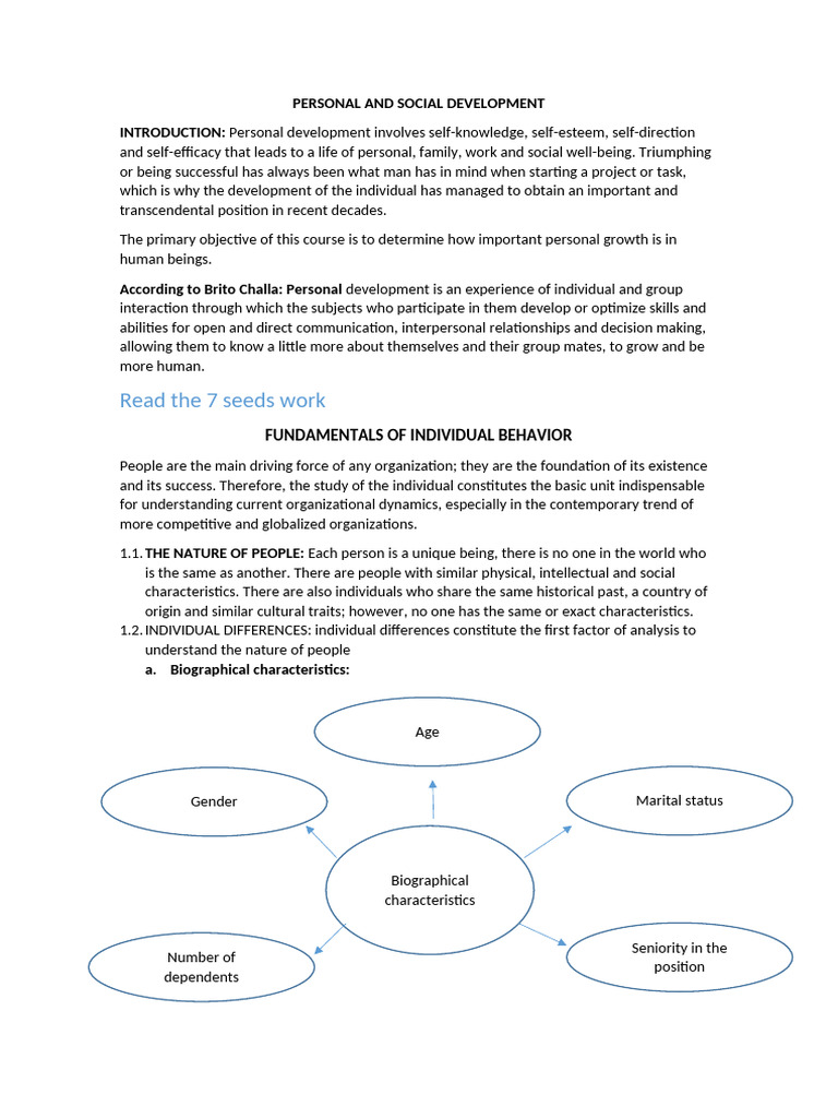 Personal and Social Development | PDF | Job Satisfaction | Psychology