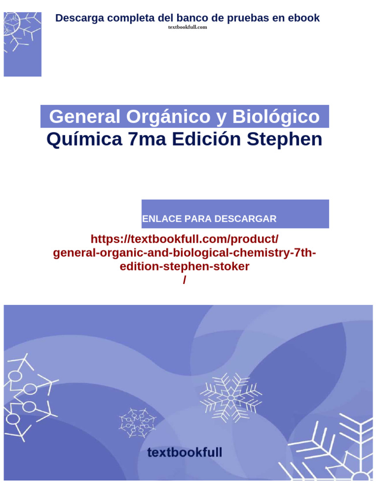 PDF Química Orgánica y Biológica General 7 Edición Stephen Stoker ...