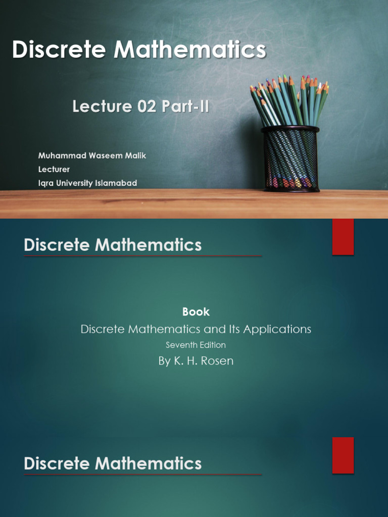Discrete_Mathematics_02-II | PDF | If And Only If | Metalogic