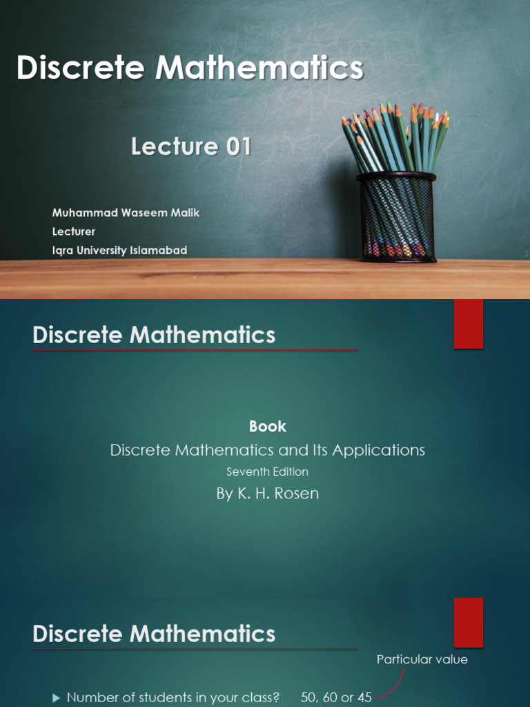 Discrete_Mathematics_01 | PDF | Discrete Mathematics | Mathematics Discrete_Mathematics_01 | PDF | Discrete Mathematics | Mathematics