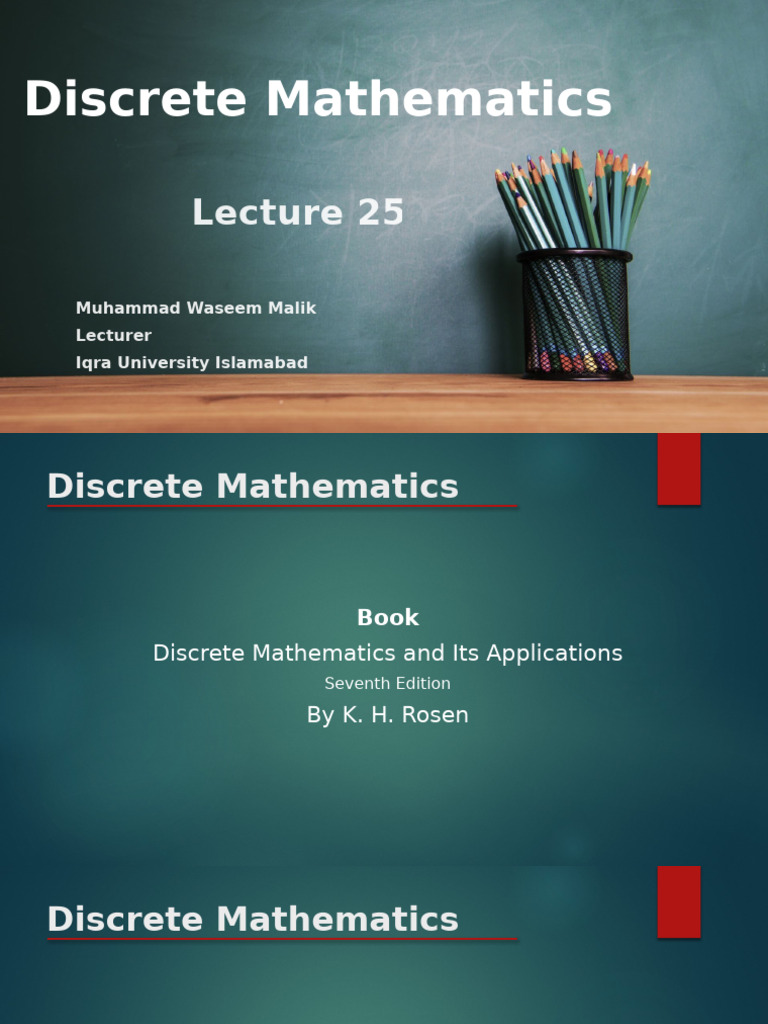 Discrete Mathematics 25 | PDF | Mathematical Notation | Notation