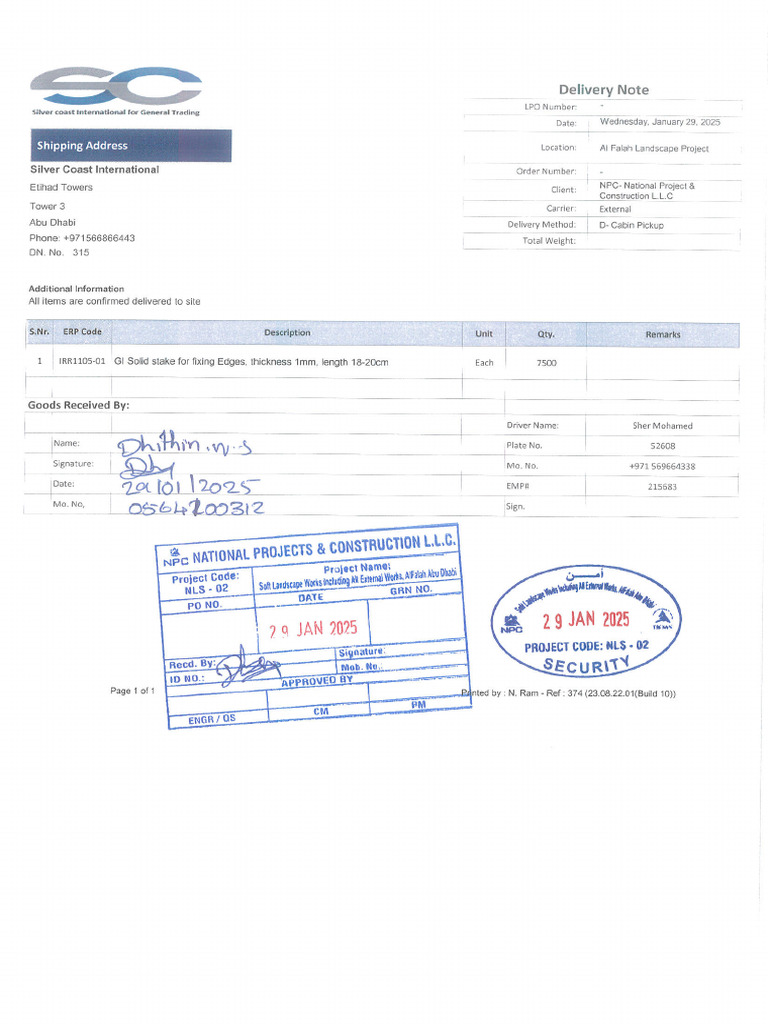 DN-315 Copy of Signed From NPC | PDF