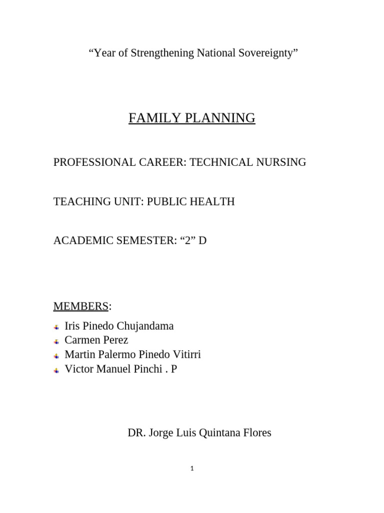 FAMILY PLANNING REPORT | PDF | Family Planning | Birth Control
