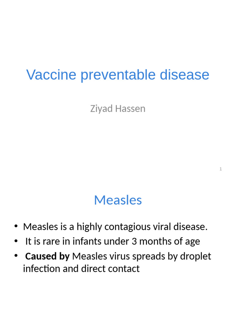 Vaccine Preventable Disease | PDF | Measles | Immunology