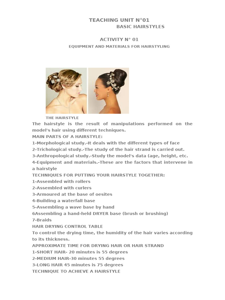Essential Techniques for Hairstyling | PDF | Hairstyle | Fashion
