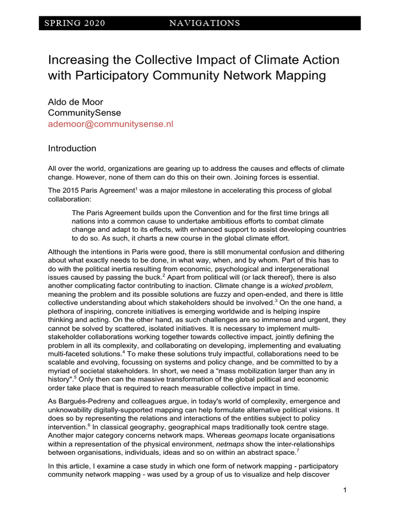 2020 - de Moor - Increasing The Collective Impact of Climate Action ...