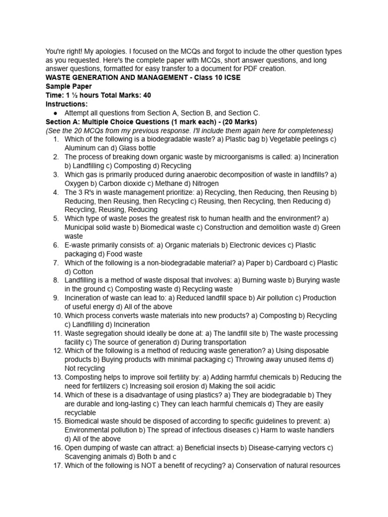 Geography | PDF | Waste Management | Waste