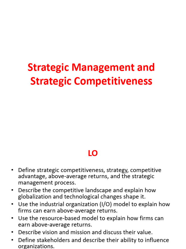 Strategic Competitiveness Explained | PDF | Strategic Management ...