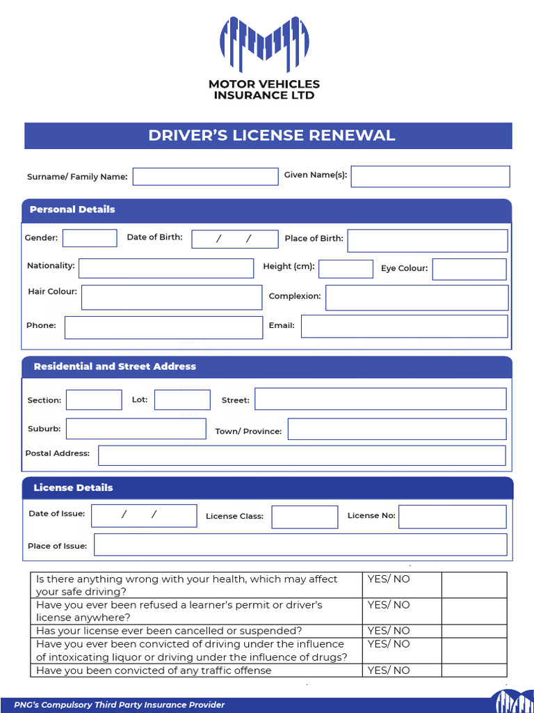 PNG Driver's License Renewal Process | PDF | Driver's License | Vehicles