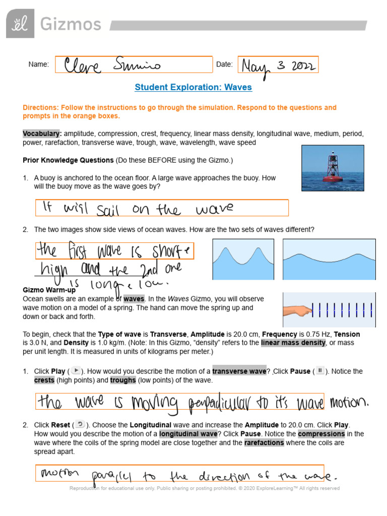 GIZMO WavesSE | PDF | Waves | Frequency