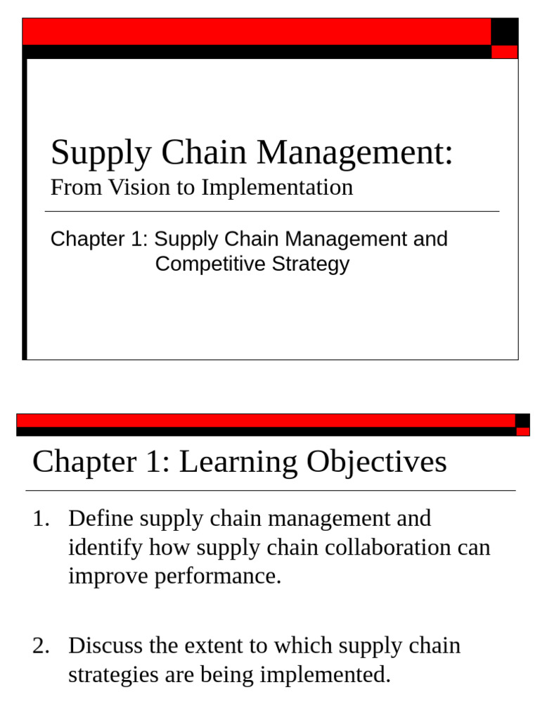 scm_ch01 1 | PDF | Strategic Management | Supply Chain