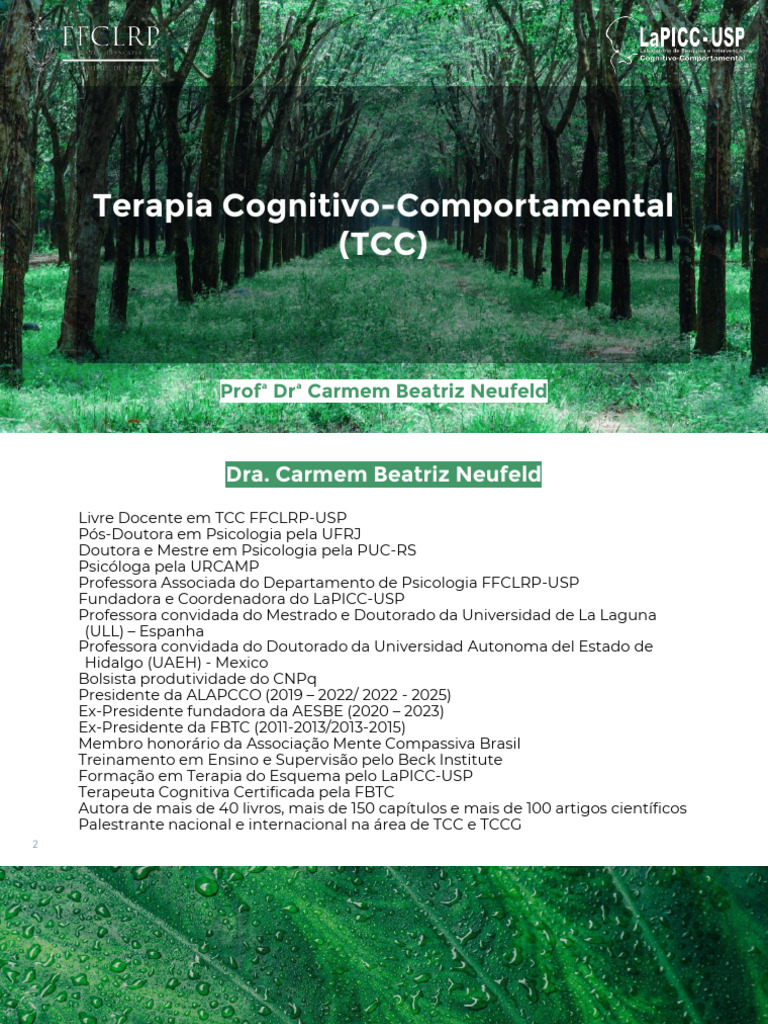 Slides Unidade I - TPPC-TCC 2023 | PDF | Terapia cognitiva comportamental | Psicologia