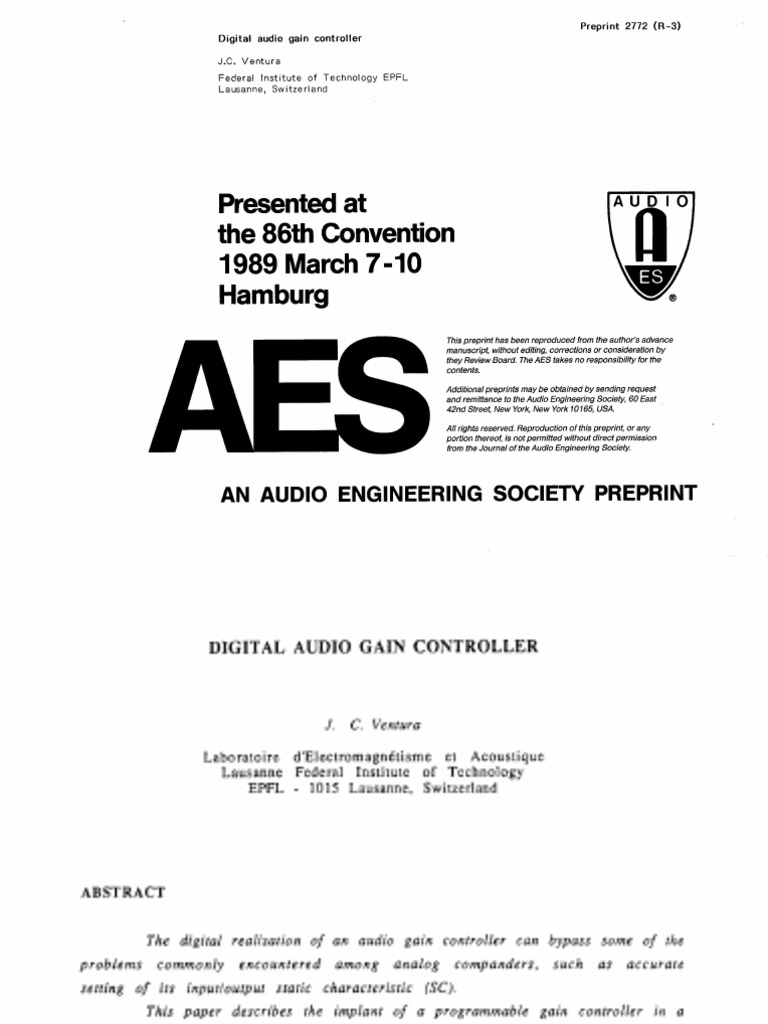 Digital Audio Gain Controller Doc | PDF | Filter (Signal Processing ...