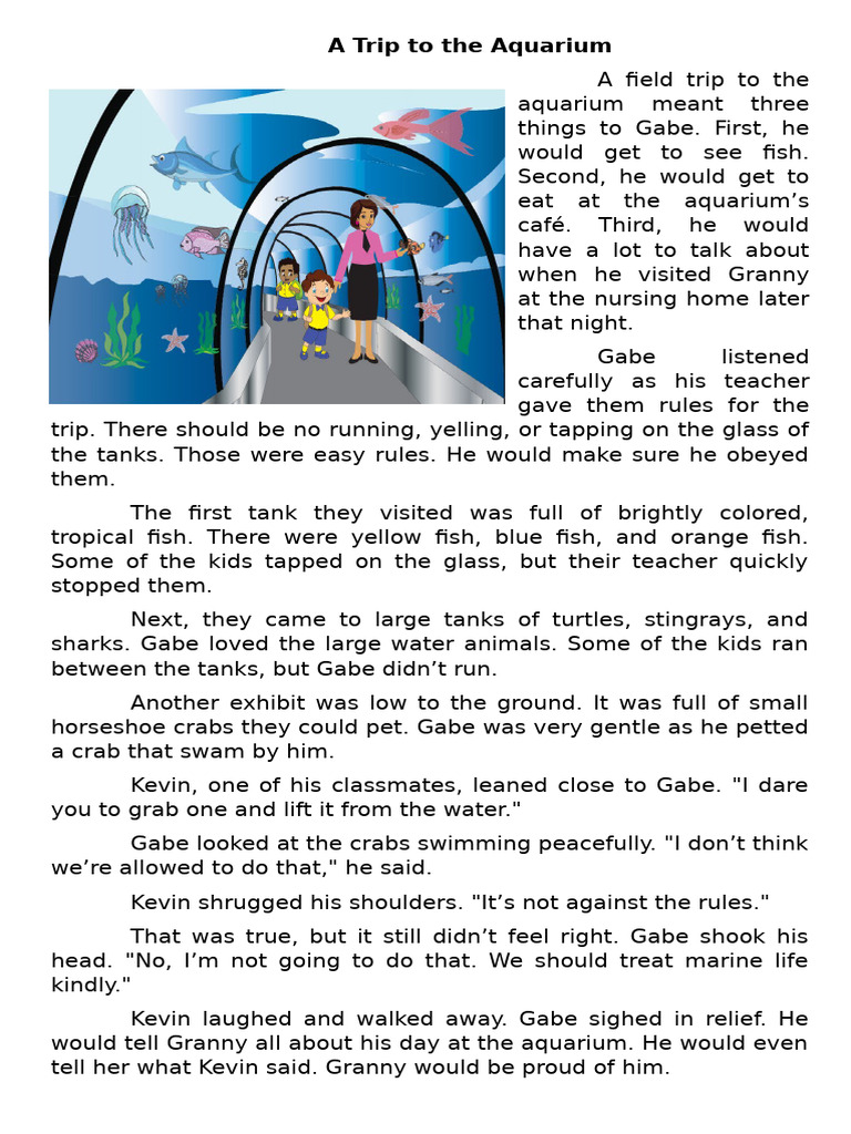 Aquarium Field Trip Adventure | PDF