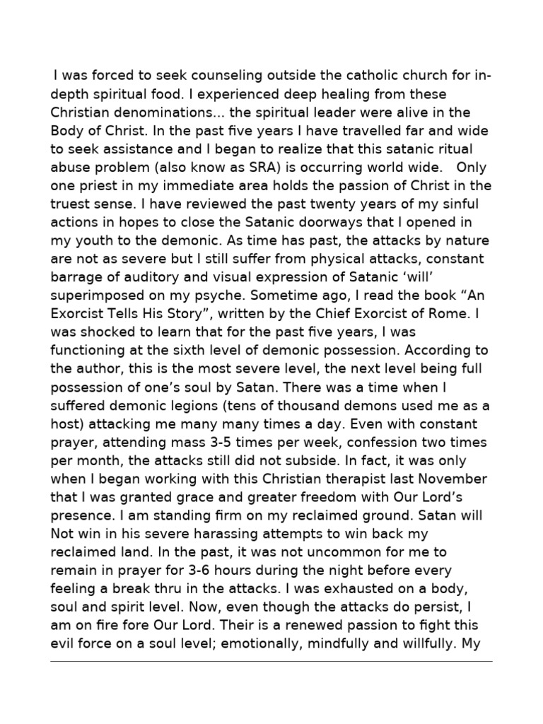 New OpenDocument Text | PDF | Exorcism | God The Father
