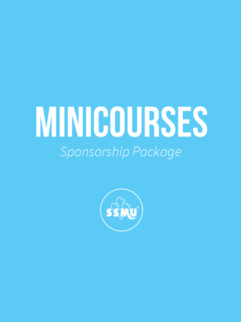 Minicourses Sponsorship Package 2018-2019 | PDF | Facebook | Advertising
