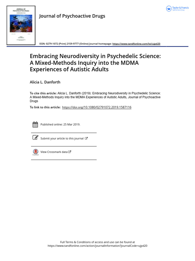Embracing Neurodiversity in Psychedelic Science: A Mixed-Methods ...