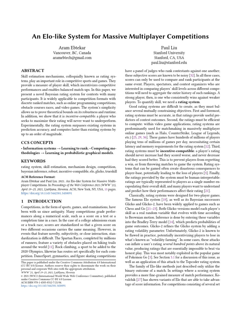 EloMMR | PDF | Variance | Bayesian Inference