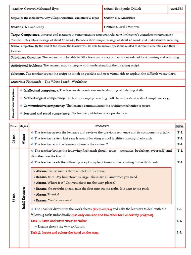 2.1.I GET READY | PDF | Learning | Communication