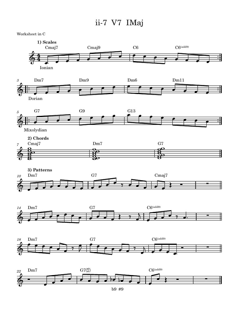 251 Worksheet in C | PDF | Music Theory | Elements Of Music