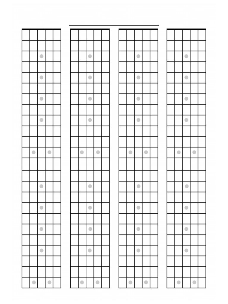 Guitar Fretboard A4 Vertical | PDF