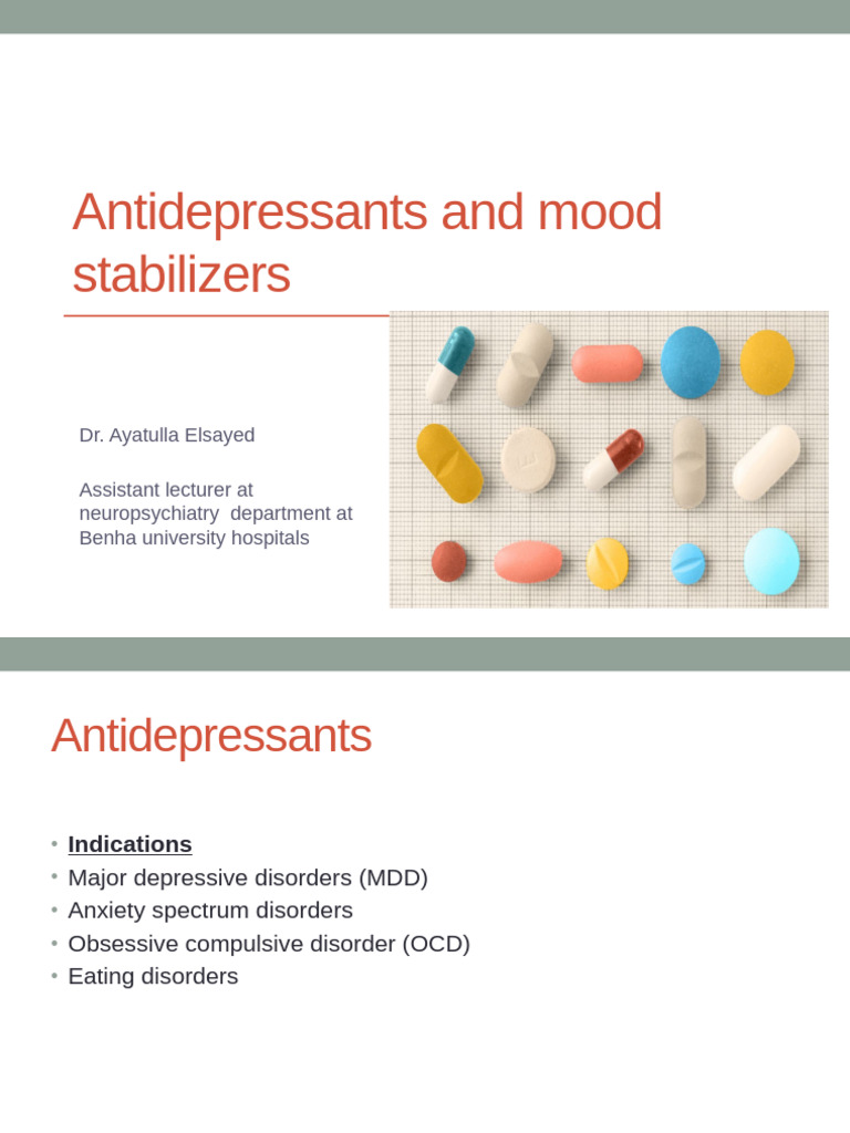 antidepressant and mood stabilizers | PDF | Selective Serotonin ...