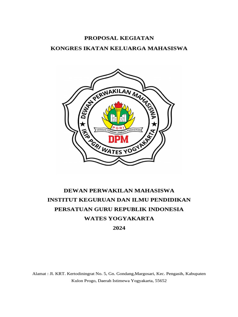 Proposal Kongres IKM IKIP PGRI Wates | PDF