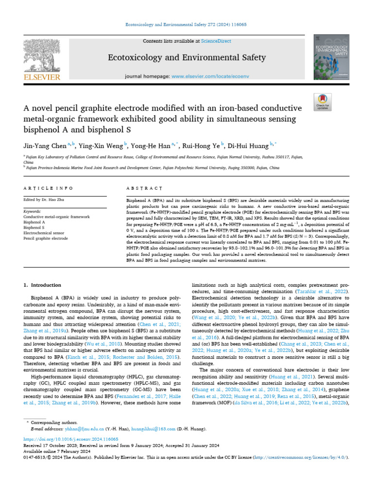 Chen Et Al. - 2024 - A Novel Pencil Graphite Electrode Modified With An ...