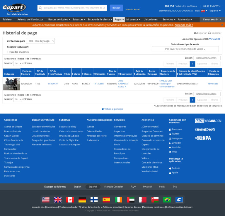FOTOS DE COPART MOTO KAWASAKI 2013 | PDF | Red mundial | Internet y web