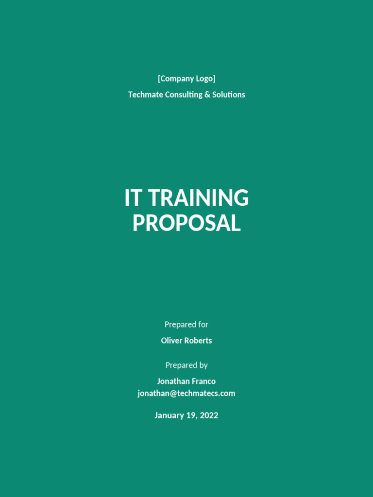 IT Training Proposal Template | PDF
