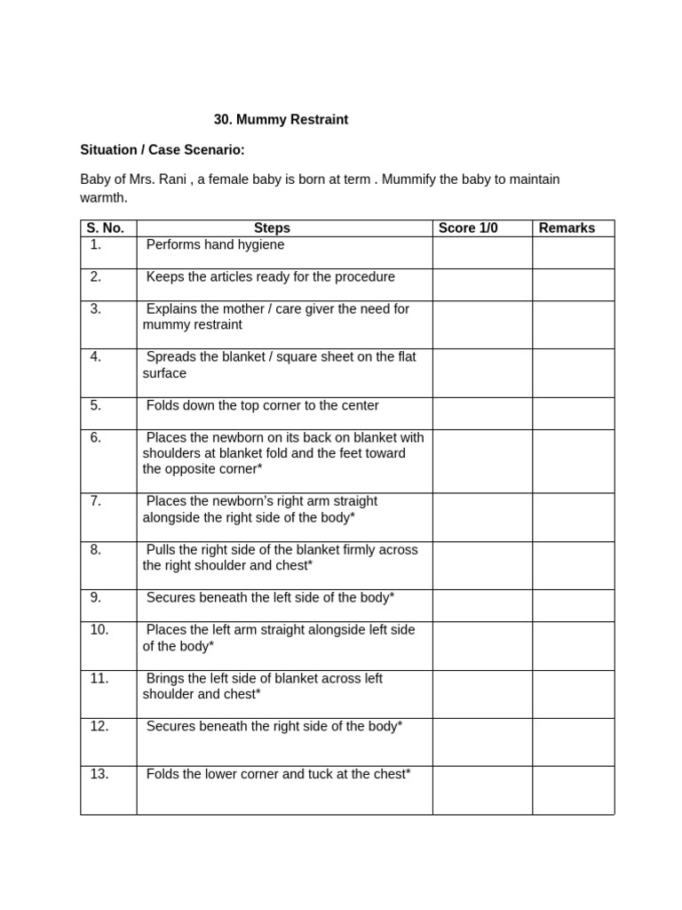 Mummy Restraint | PDF