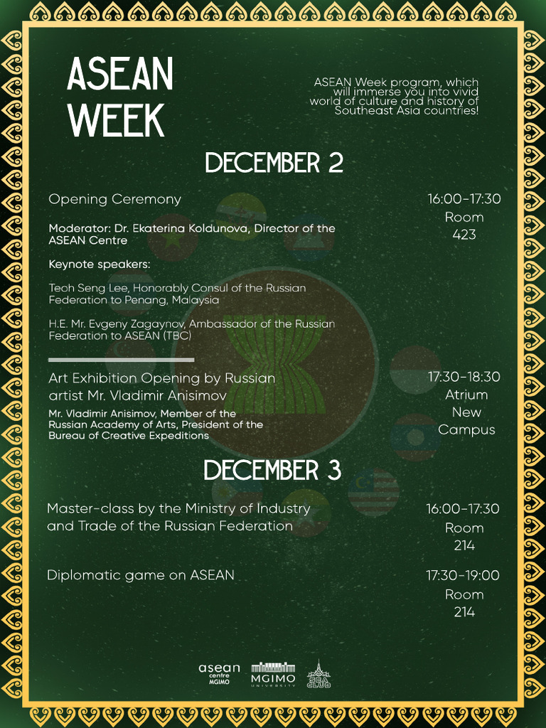 ASEAN Week Programme | PDF