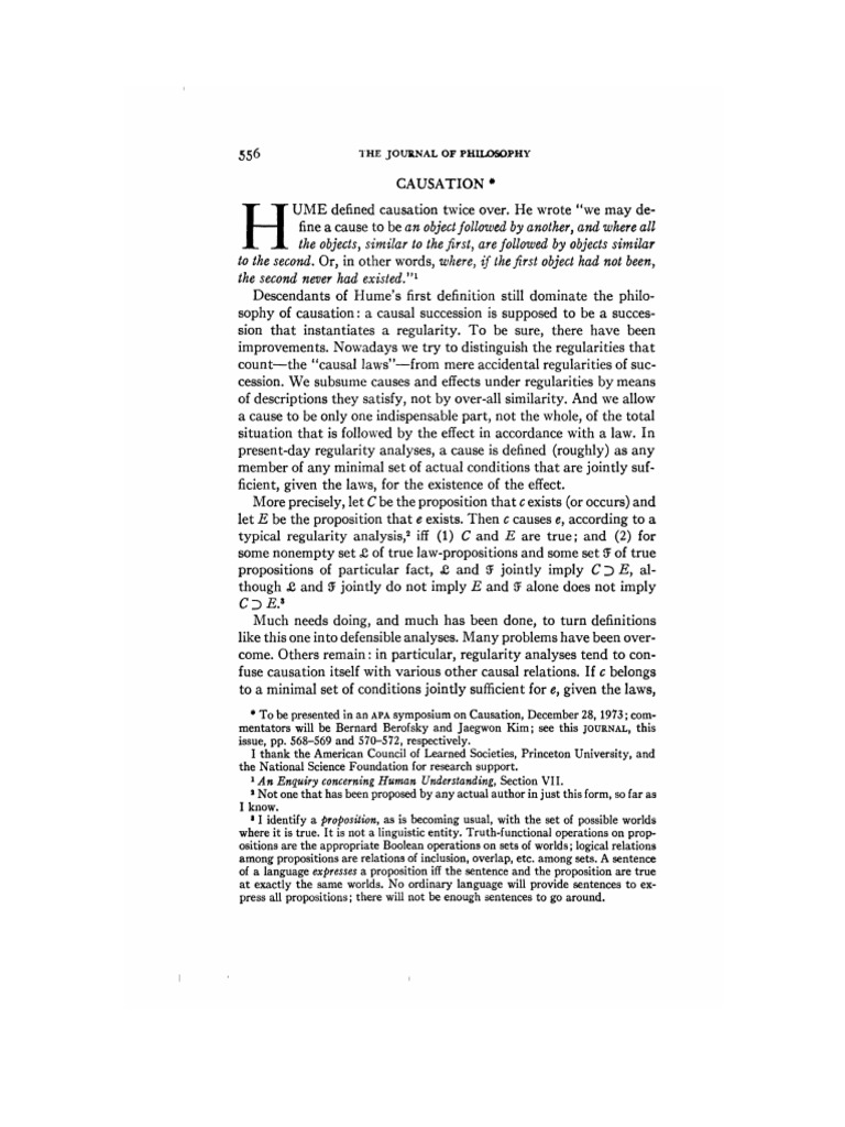 17_Lewis_Causation | PDF | Causality | Epistemology