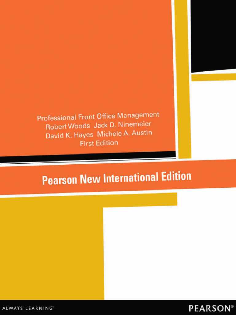 Professional Front Office Management Pearson New International Edition ...