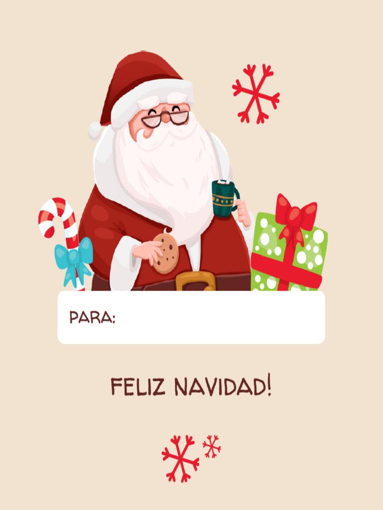 Sticker Circular Santa Claus Ilustrado Beige.pdf | PDF