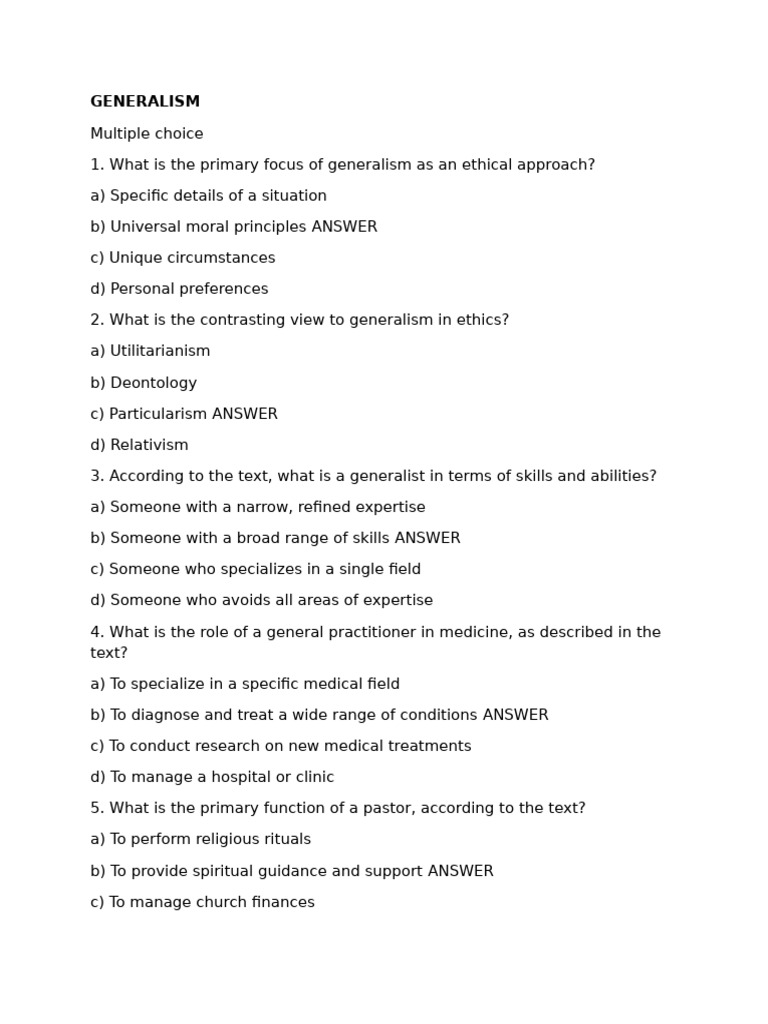 Understanding Generalism and Ethics | PDF | Punishments | Morality