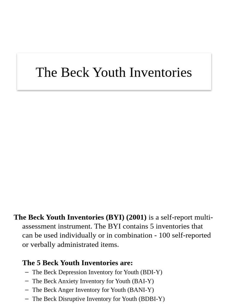 6--Beck-Youth-Inventories-29102024-010723pm | PDF | Major Depressive ...
