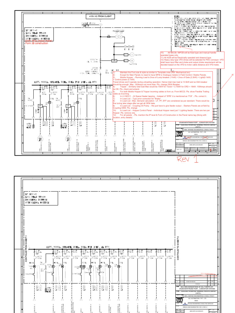 415V LV MCC-2 Conveyor System Diagram | PDF | Manufactured Goods ...